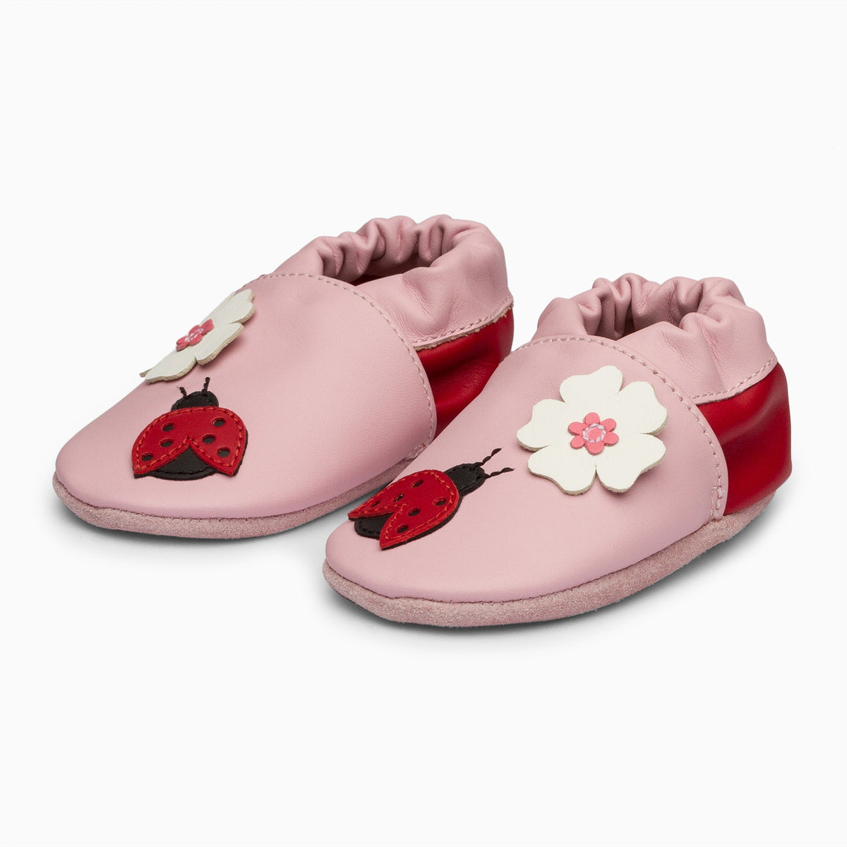 Lady Bug Leather Baby Shoe - Pink – Elves Shoemaker