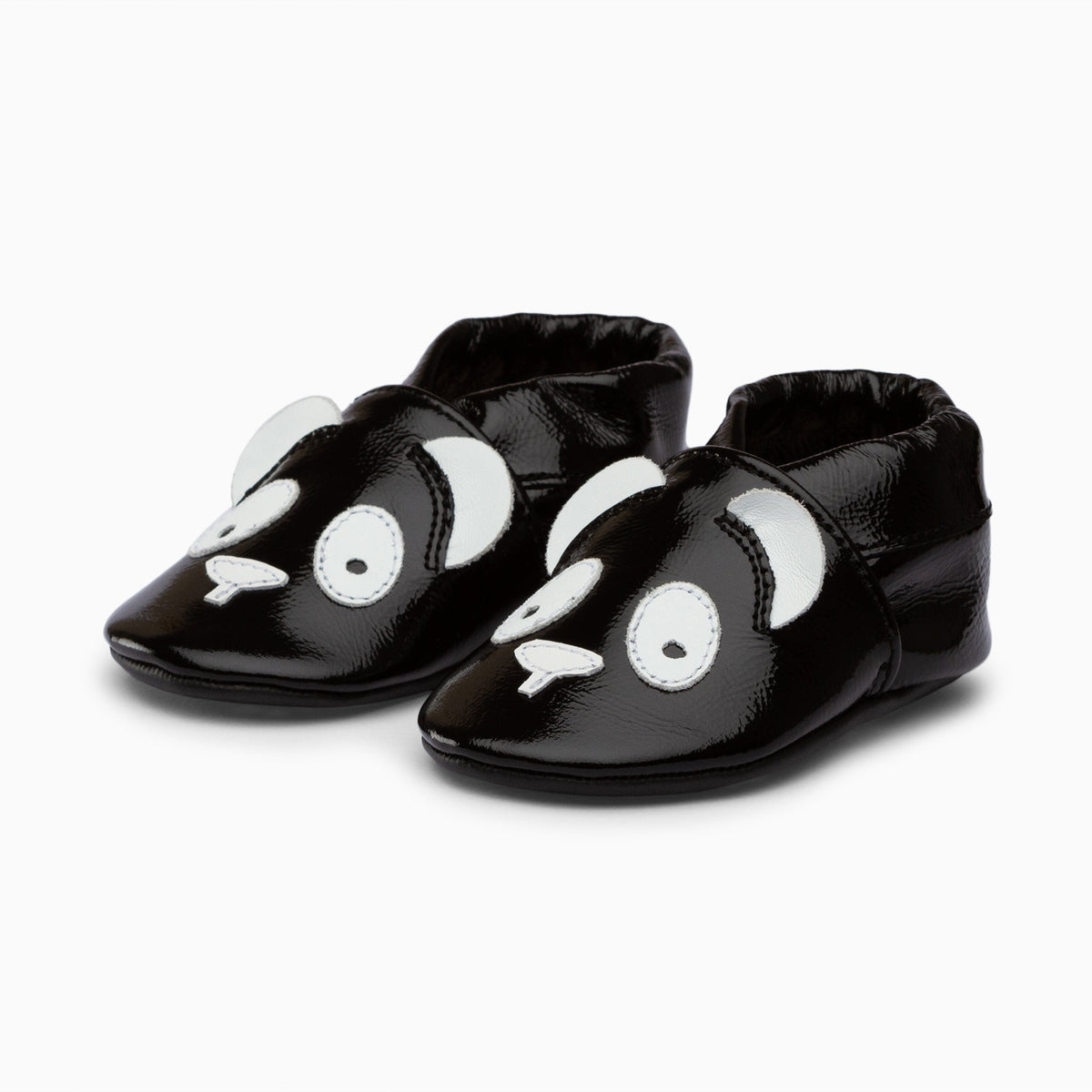 Mouse Leather Baby Shoe - Black – Elves Shoemaker
